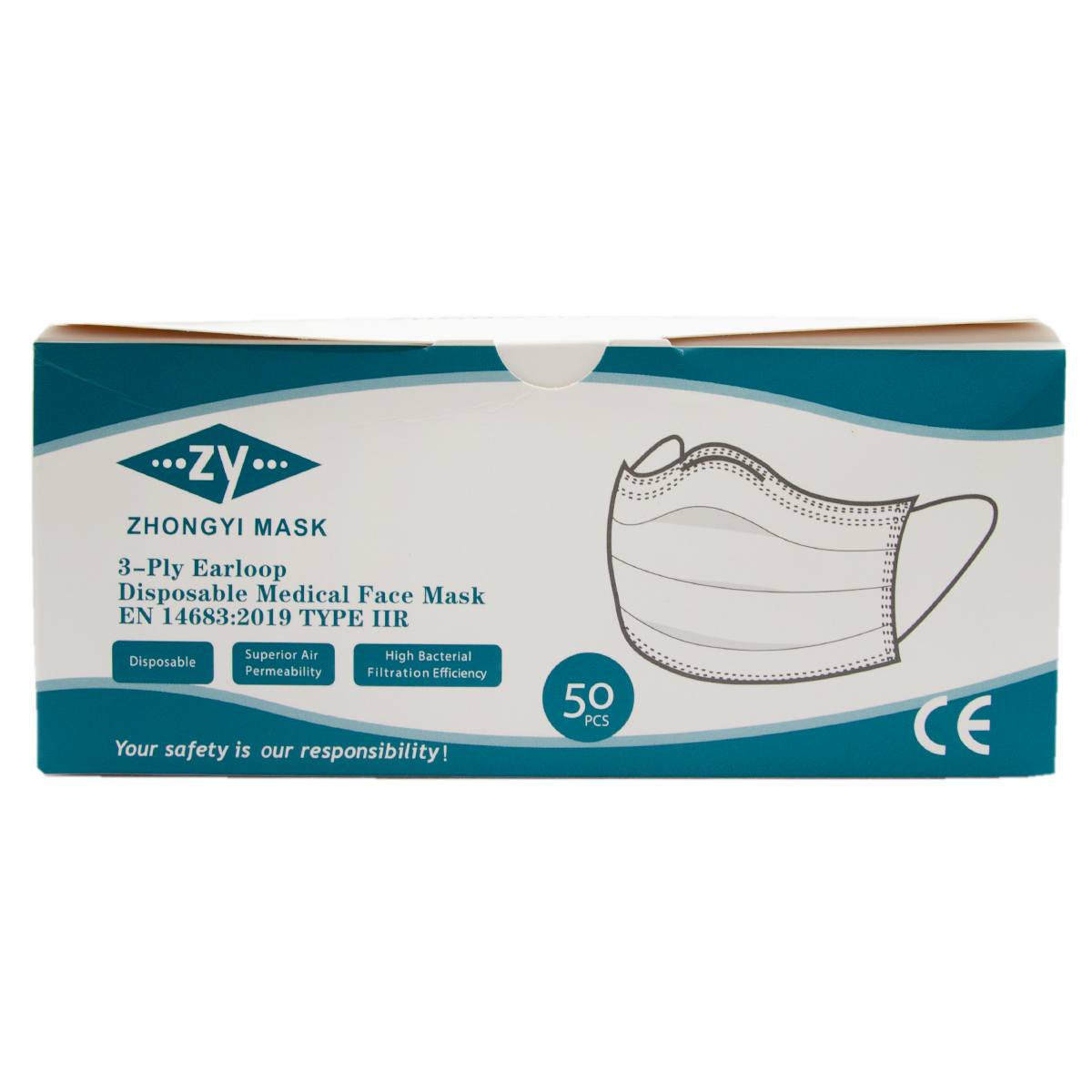 3 Ply Masks Level 2 1 Box Of 50 BPS Coupa Punch Out